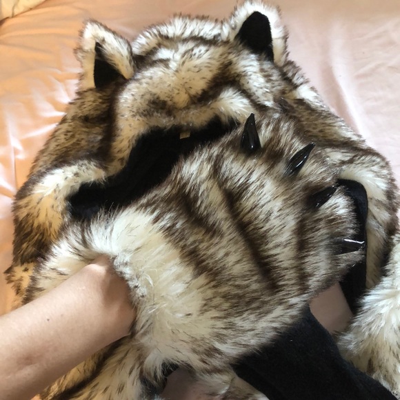 Hot Topic | Accessories | Fur Wolf Long Hat With Paws | Poshmark